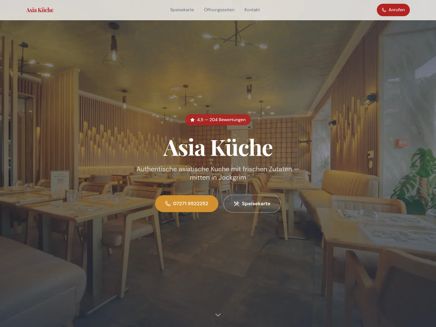 Asia Küche Restaurant Page