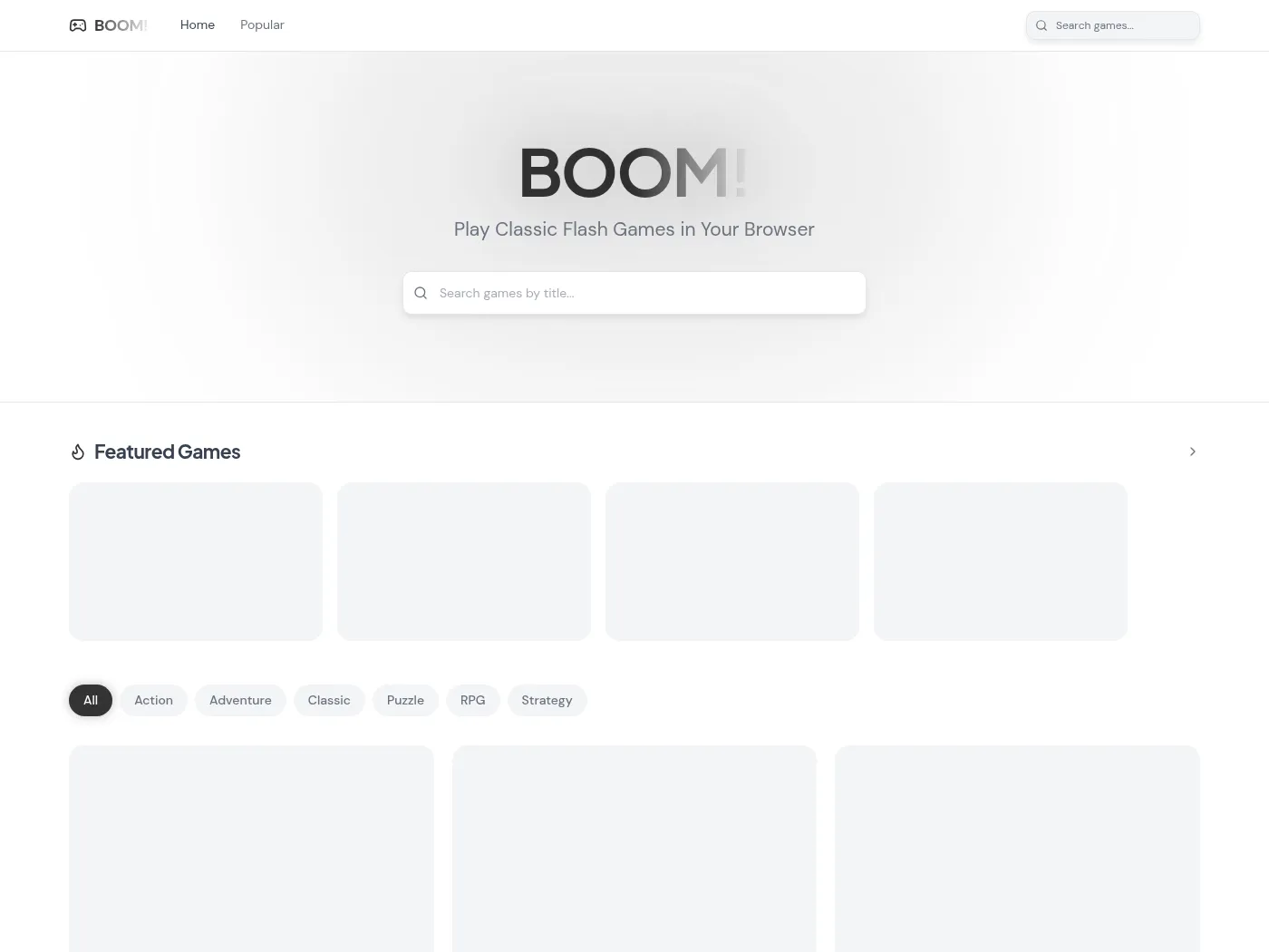 Boom! Flash Games Hub