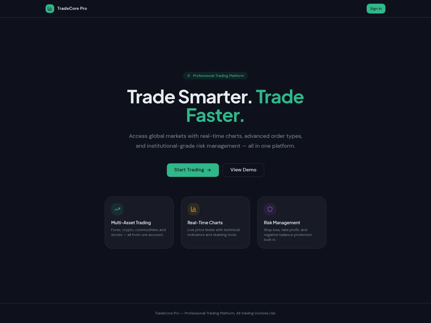 TradeCore Pro Platform