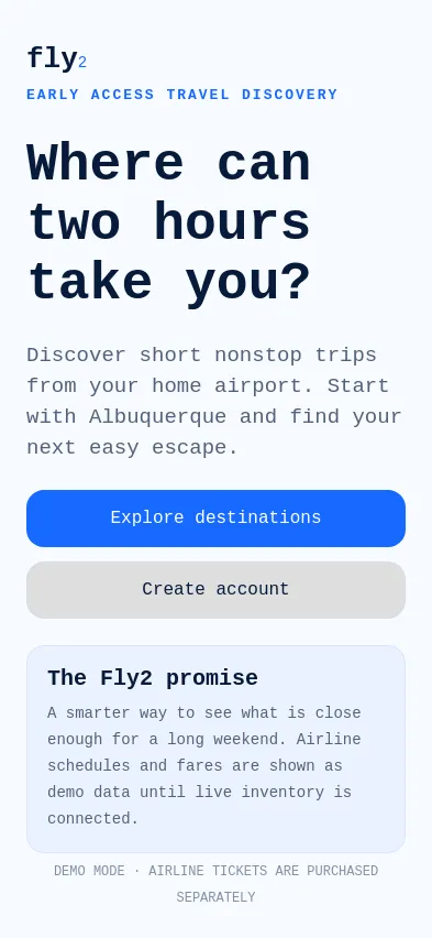 Fly2 Traveler Platform
