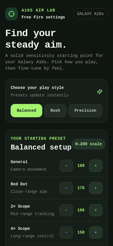 Free Fire Sensitivity Finder