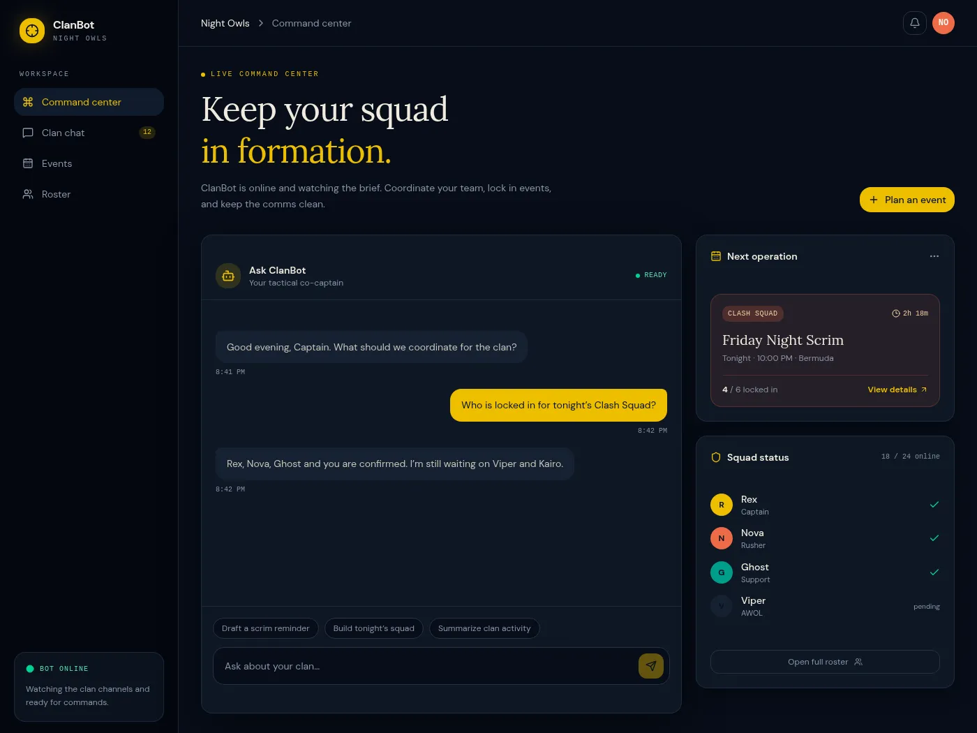 ClanBot AI Assistant