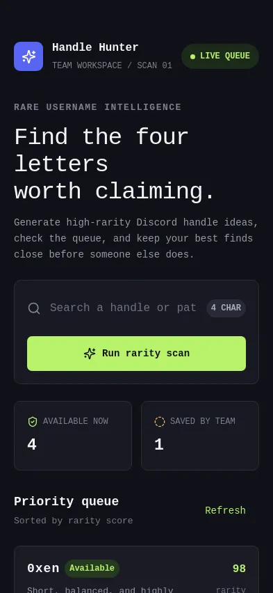 Discord Handle Hunter