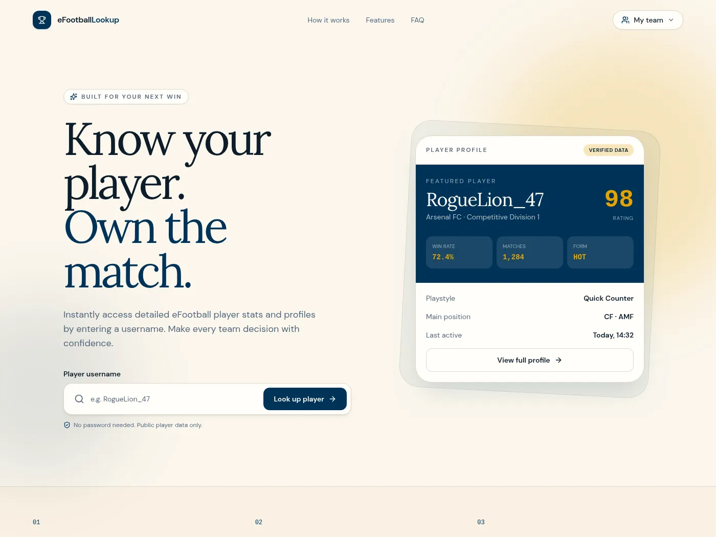 eFootball Player Lookup
