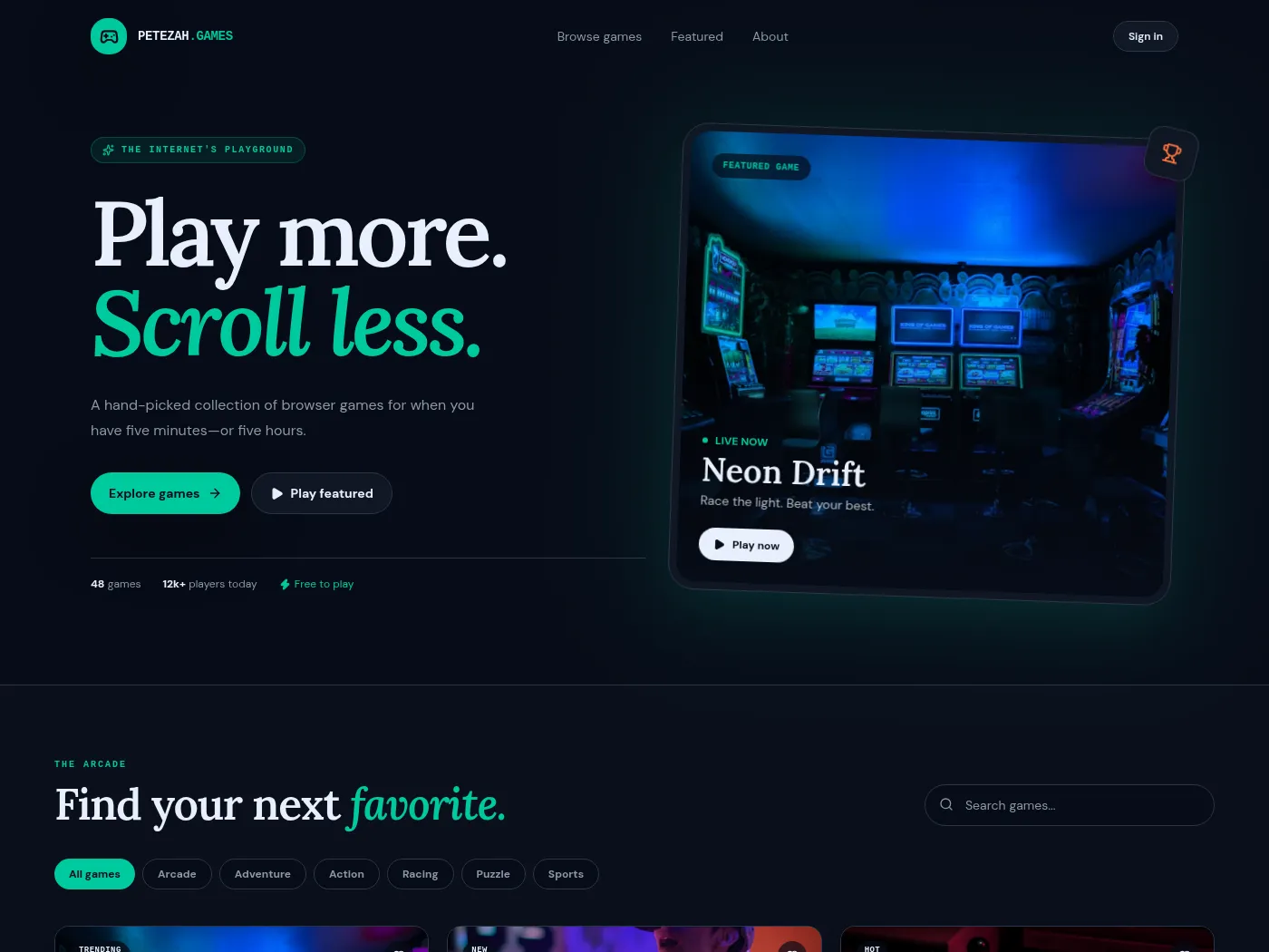 Petezah Games Portal