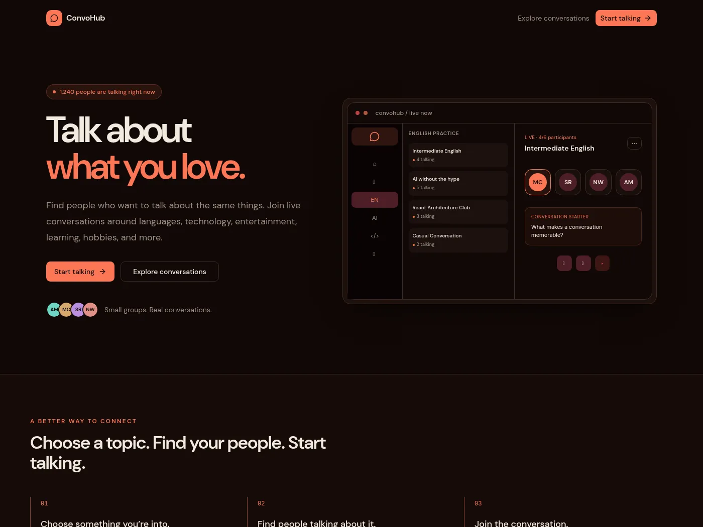 ConvoHub Platform UI