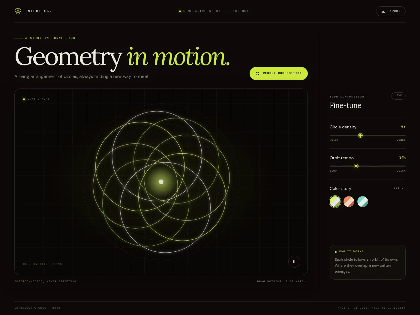 Interlocked Circles Visualizer