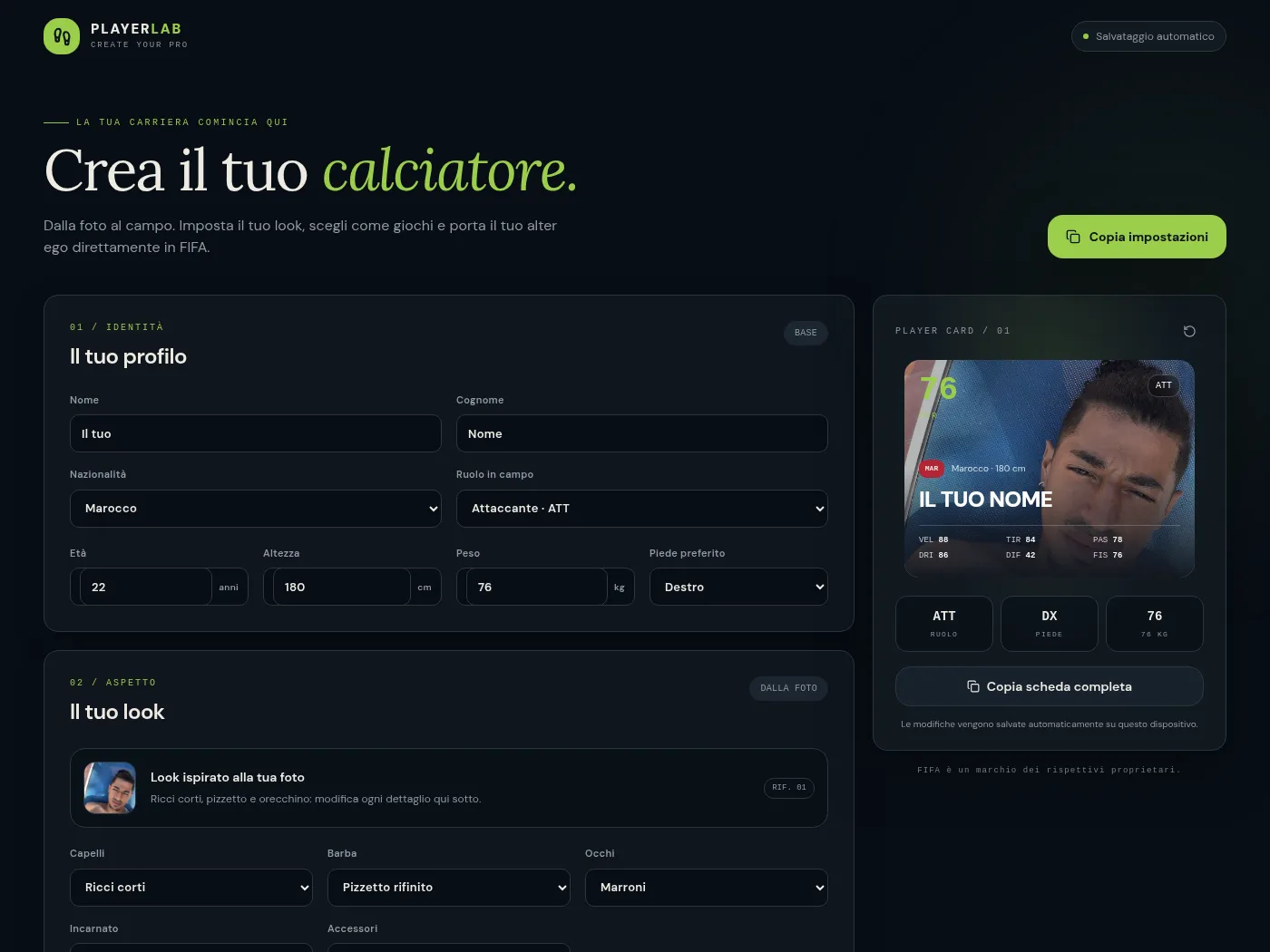 FIFA Player Creator
