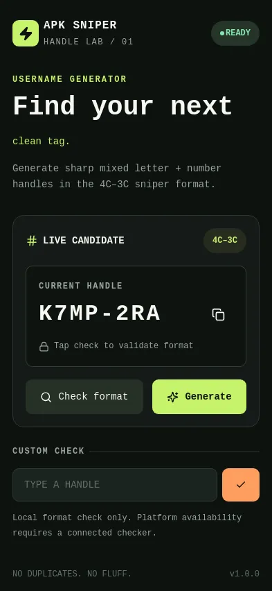 APK Sniper Username Finder