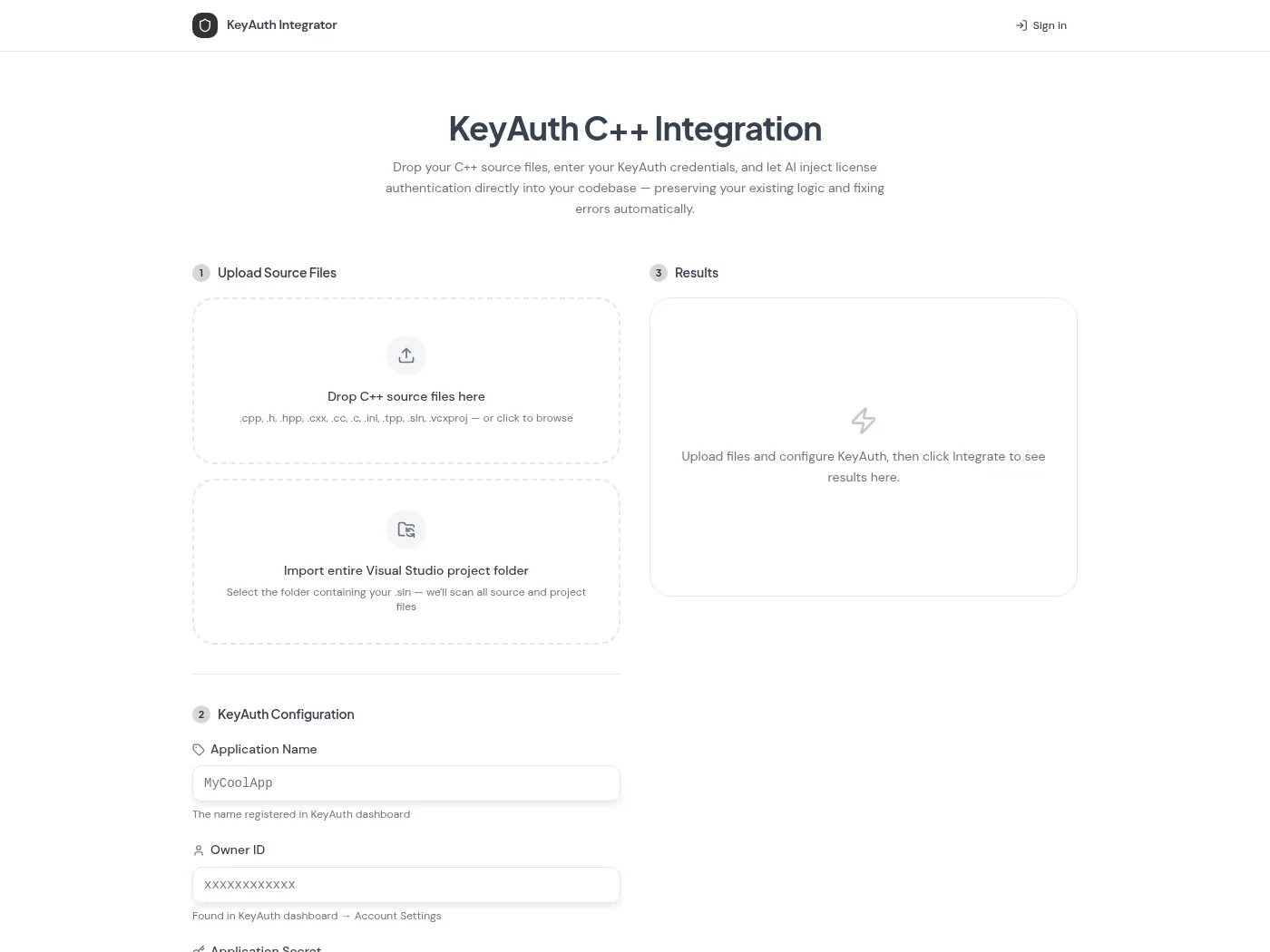 KeyAuth Integrator