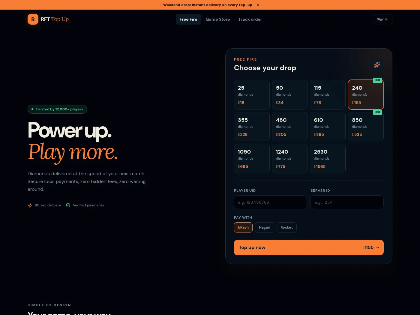 RFT Top Up Mobile