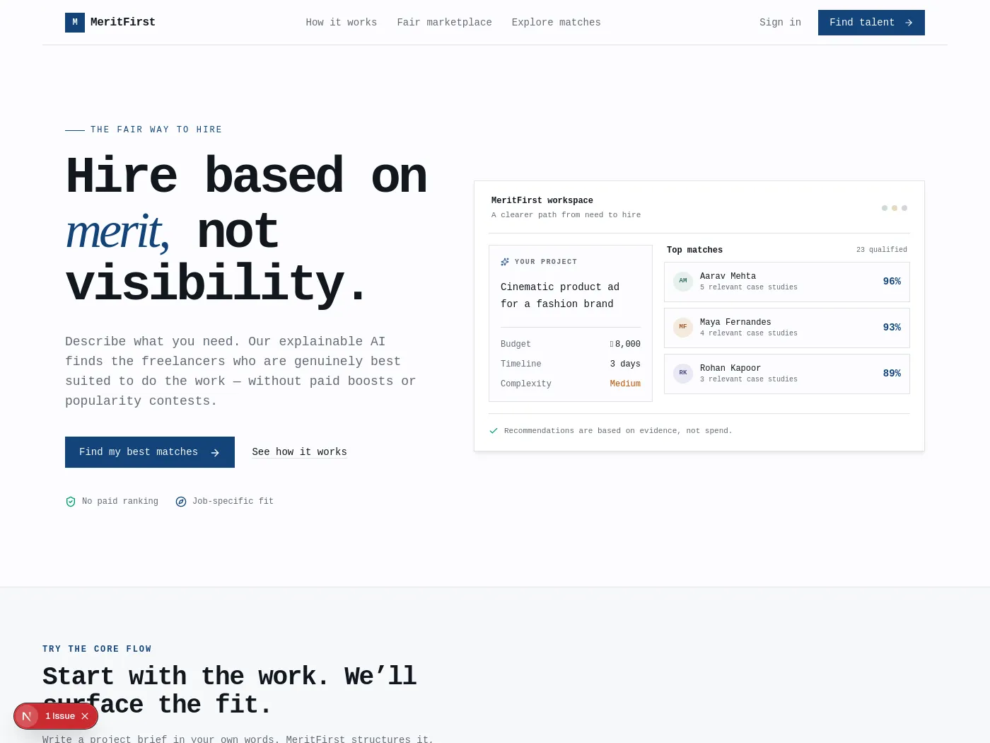 MeritFirst Marketplace