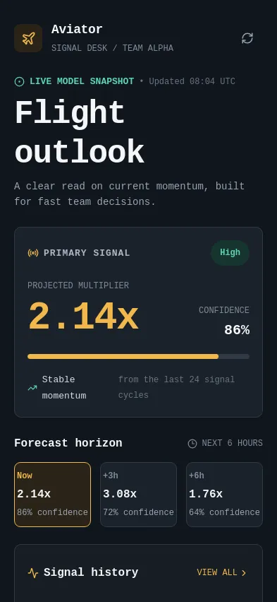 Aviator Signal Predictor