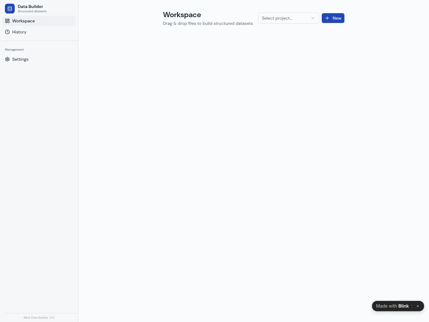 Blink Data Builder