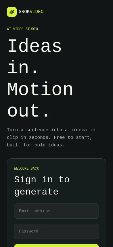 Grok Video Generator