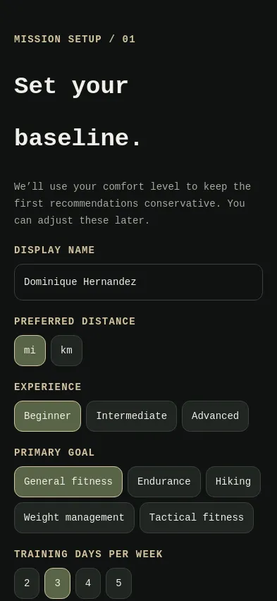 RuckForge Fitness App