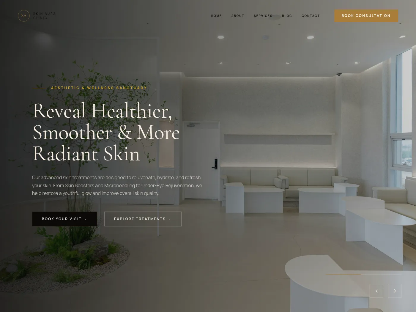Skin Aura Clinic UI