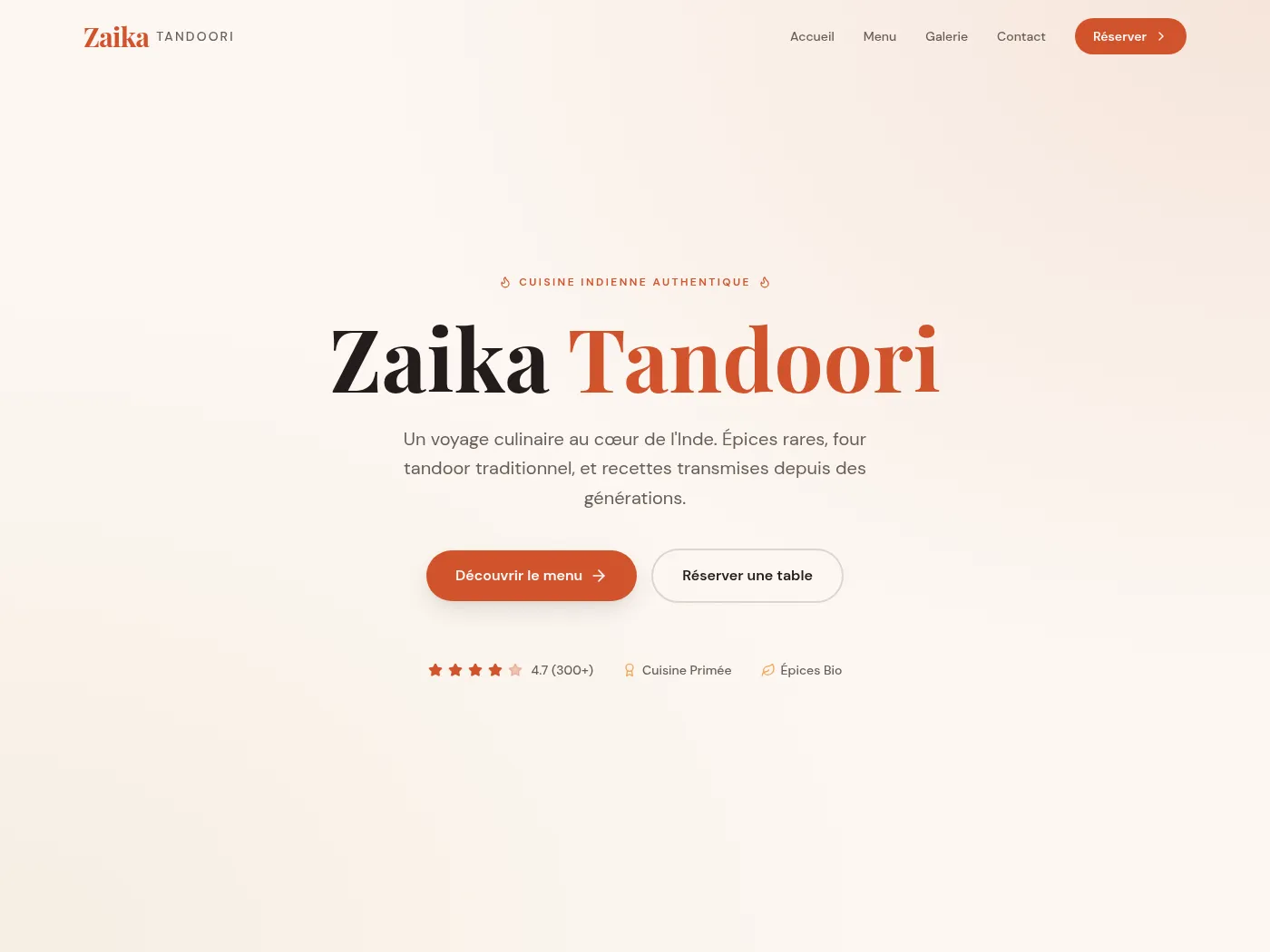 Zaika Tandoori Showcase