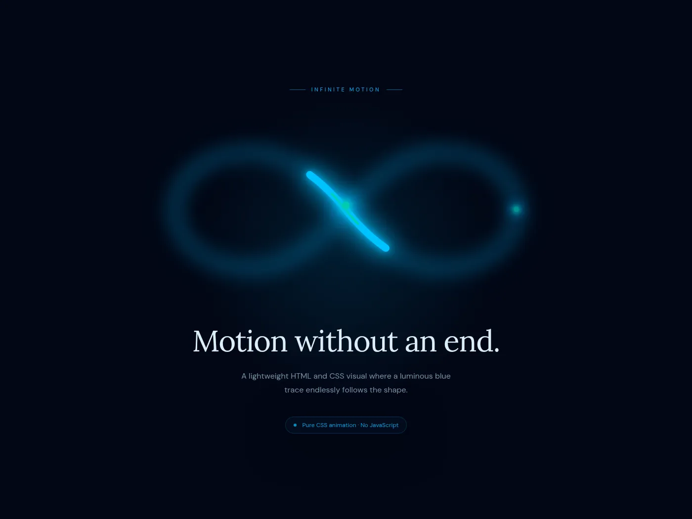 Glowing Infinity Visual