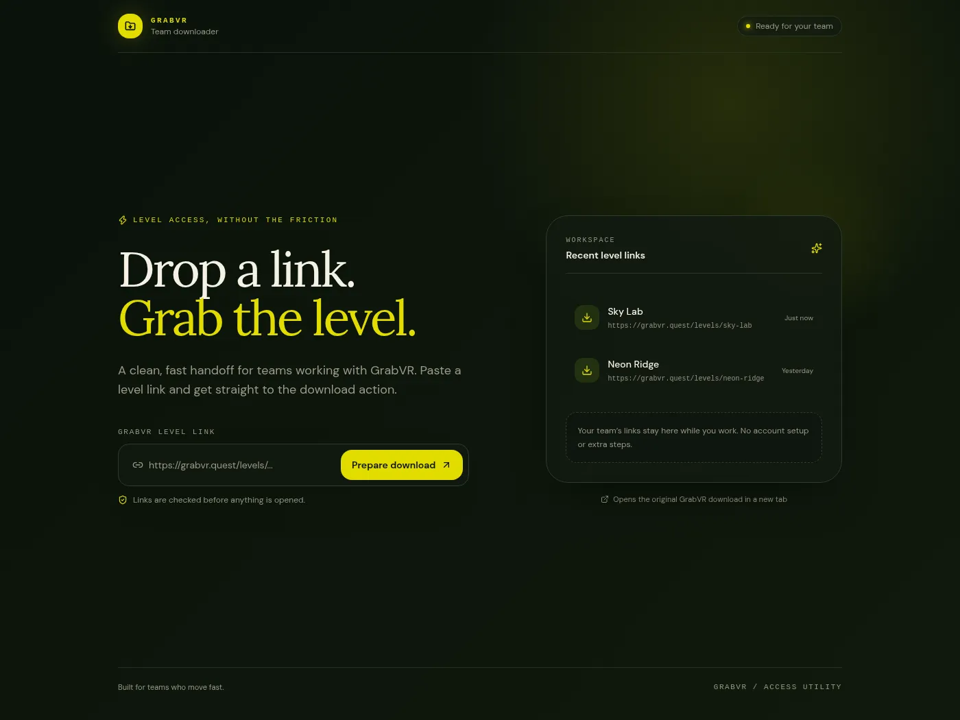 GrabVR Level Downloader