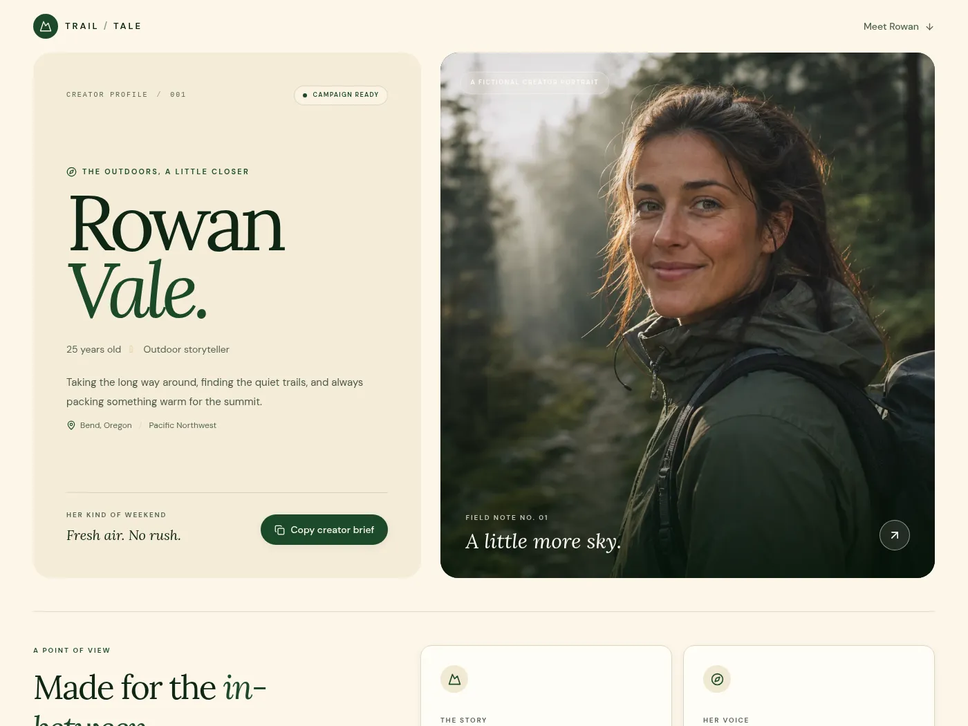 Hiking Influencer Model