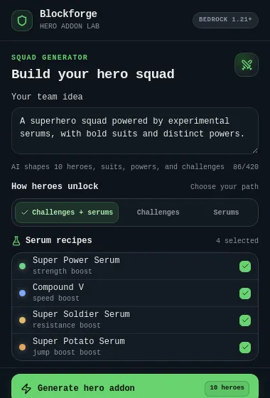 AI Minecraft Addon Maker