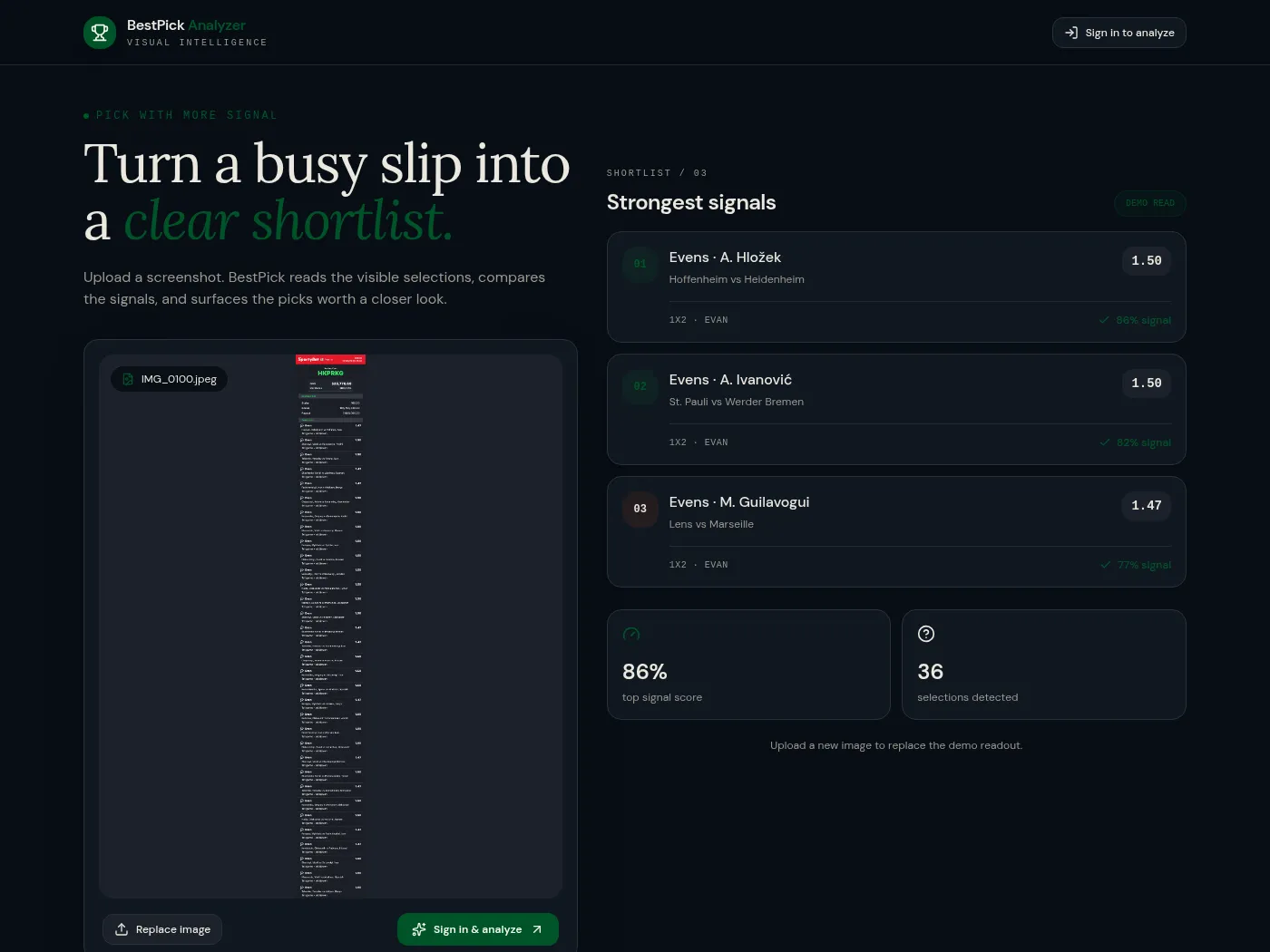 BestPick Analyzer