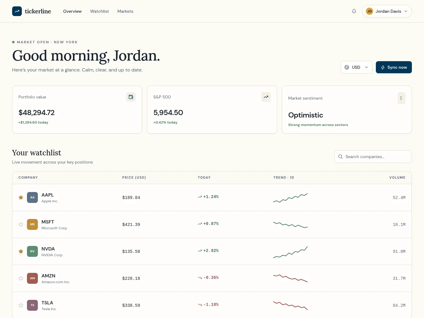 RealTime Stock Tracker