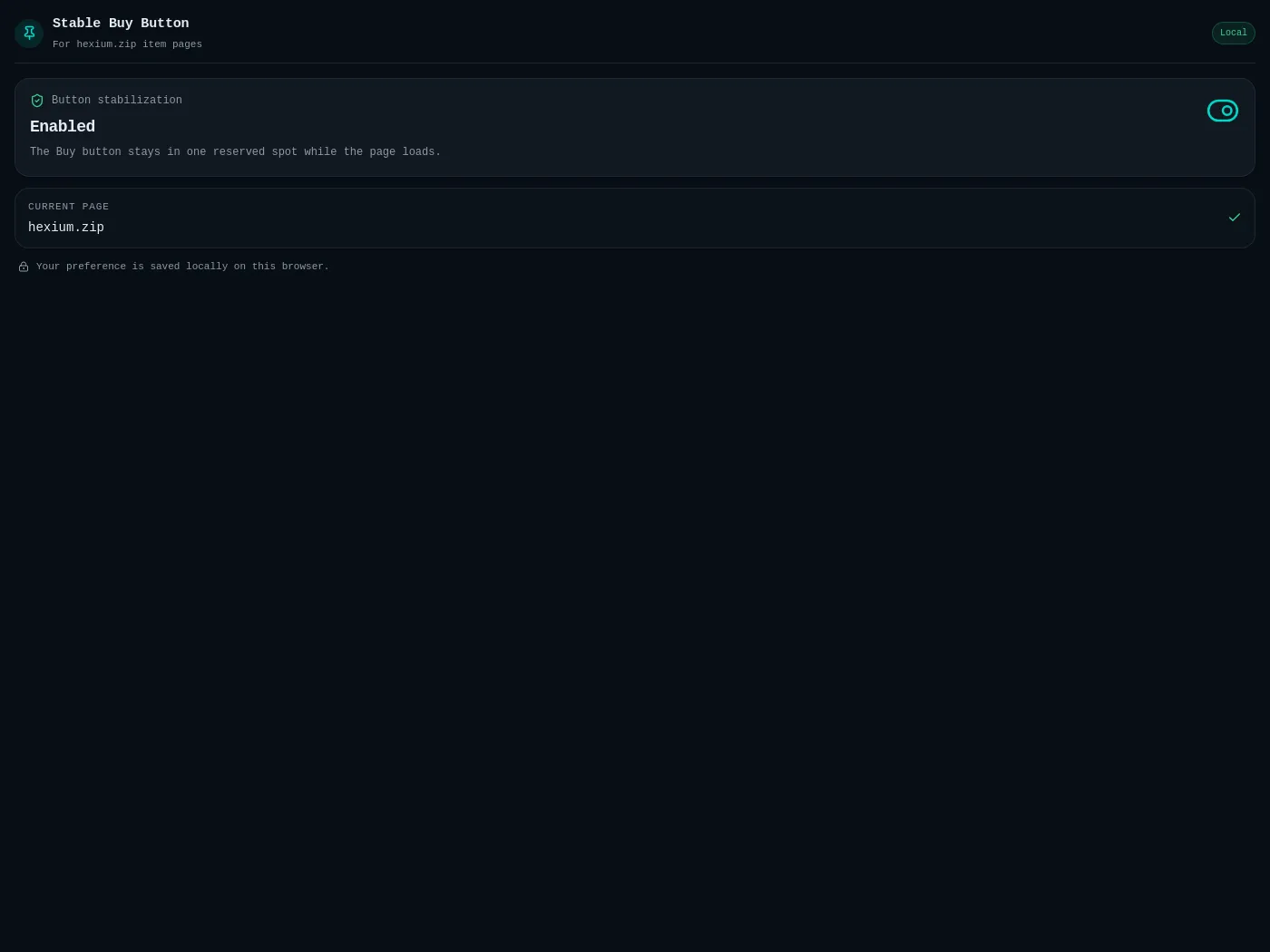 Stable Buy Button