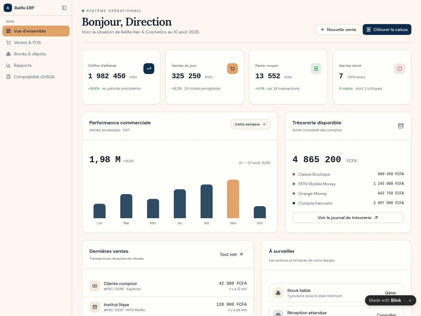 SYSCOHADA ERP Cloud Suite