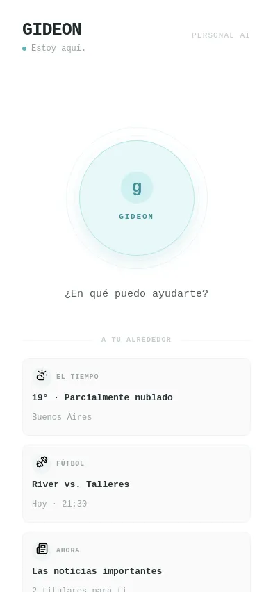 GIDEON Personal AI UI
