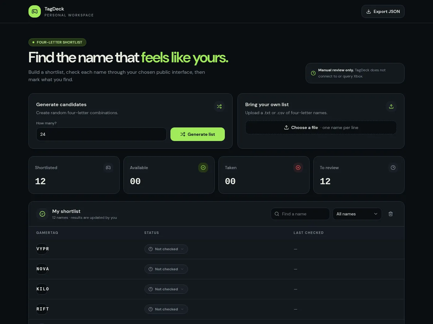 Xbox Name Checker