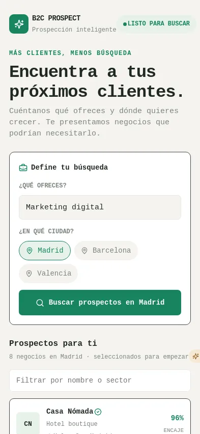 B2C Prospect Finder