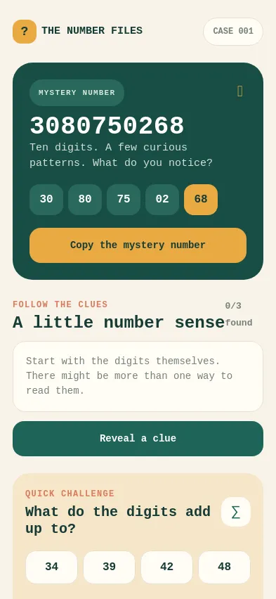 Mystery Number App