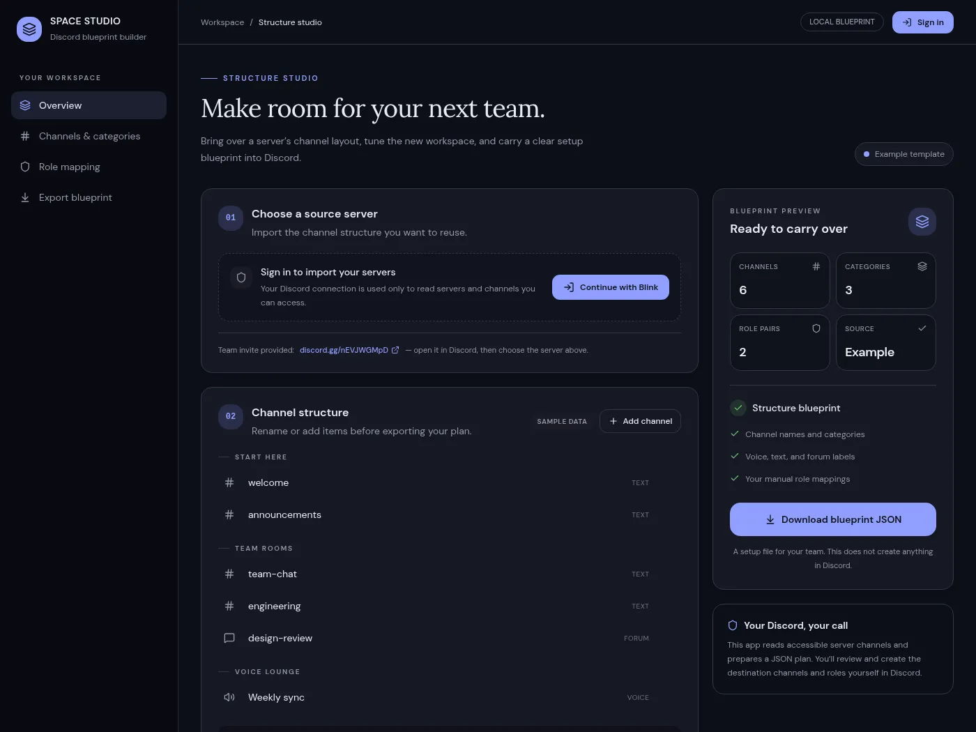 Discord Space Cloner