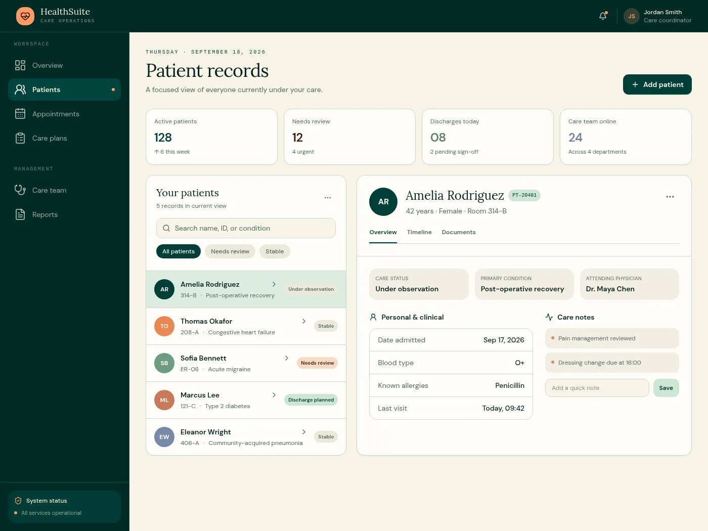 HealthSuite Manager