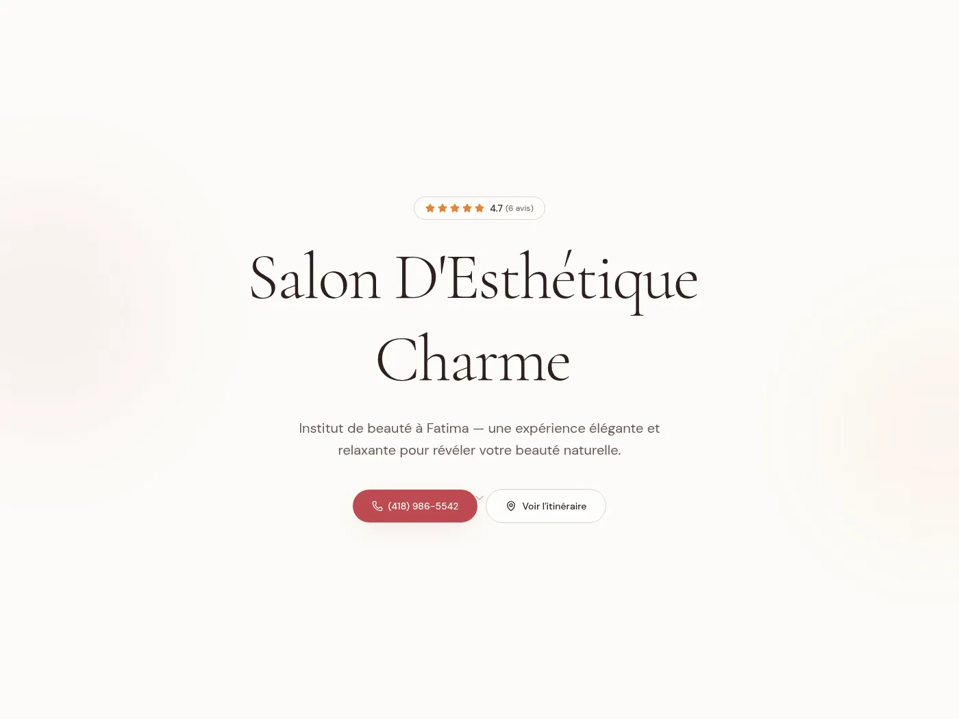 Charme Salon Website
