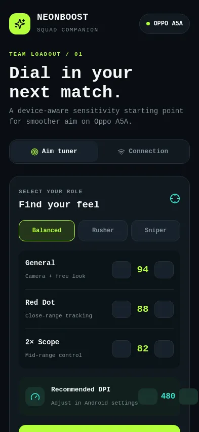 NeonBoost FF Companion