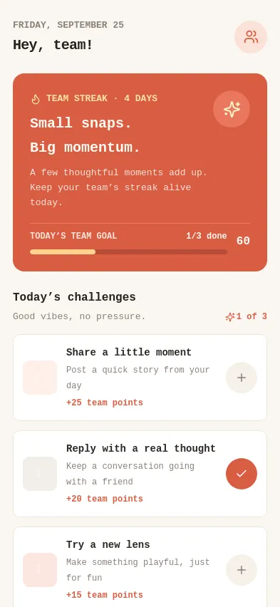 SnapScore Boost Team App
