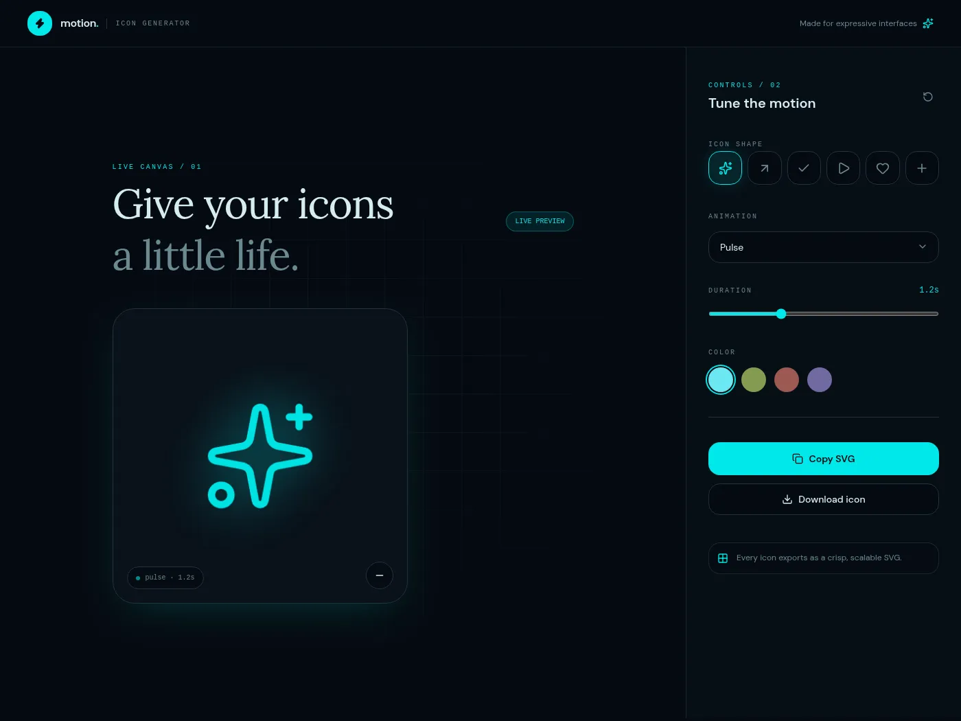 Motion Icon Generator