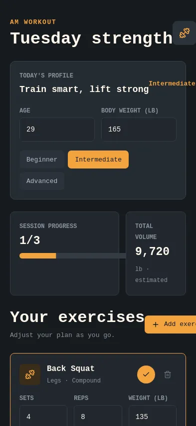 LiftLogger Mobile