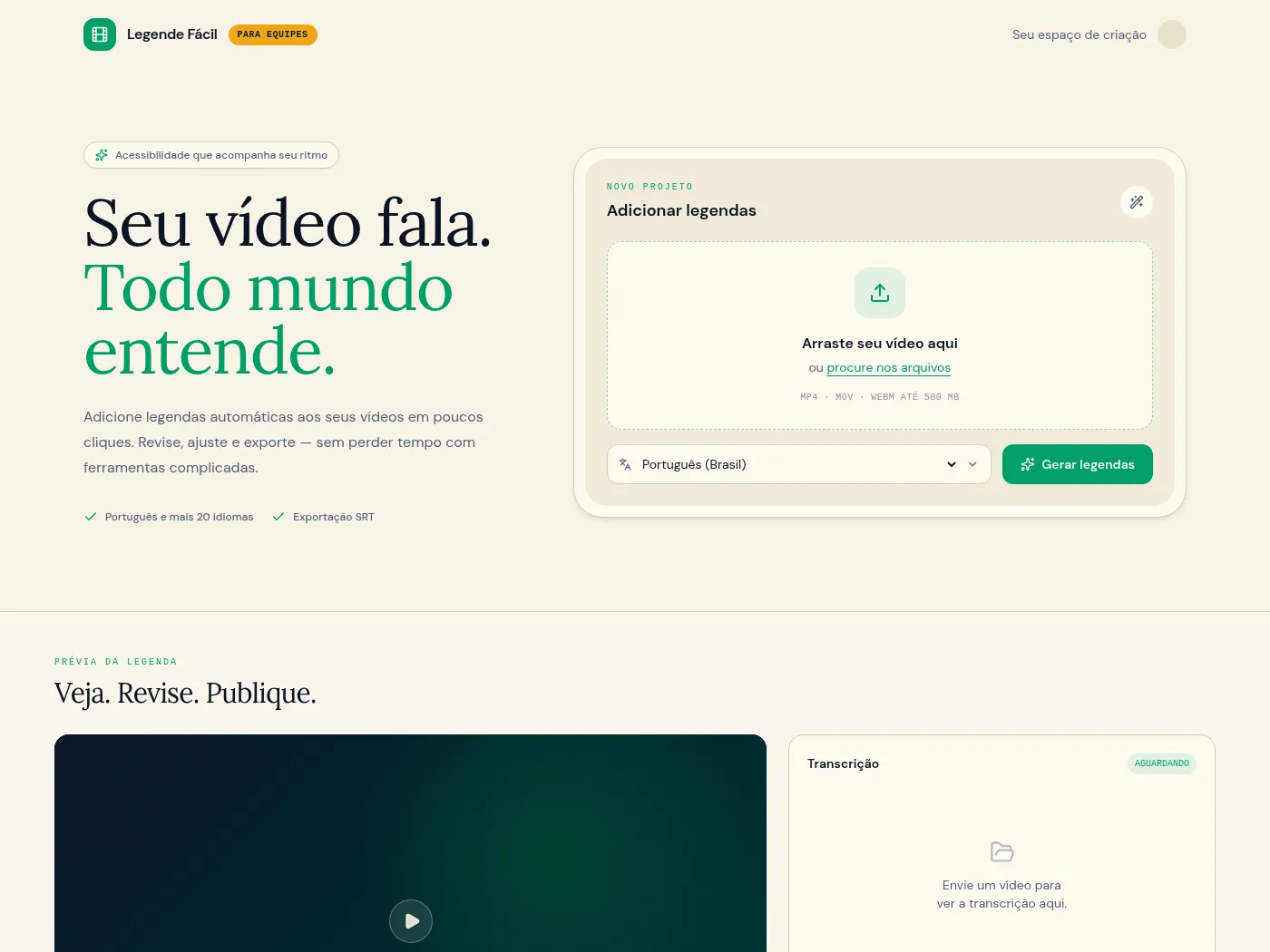 Legendador de Vídeos Fácil