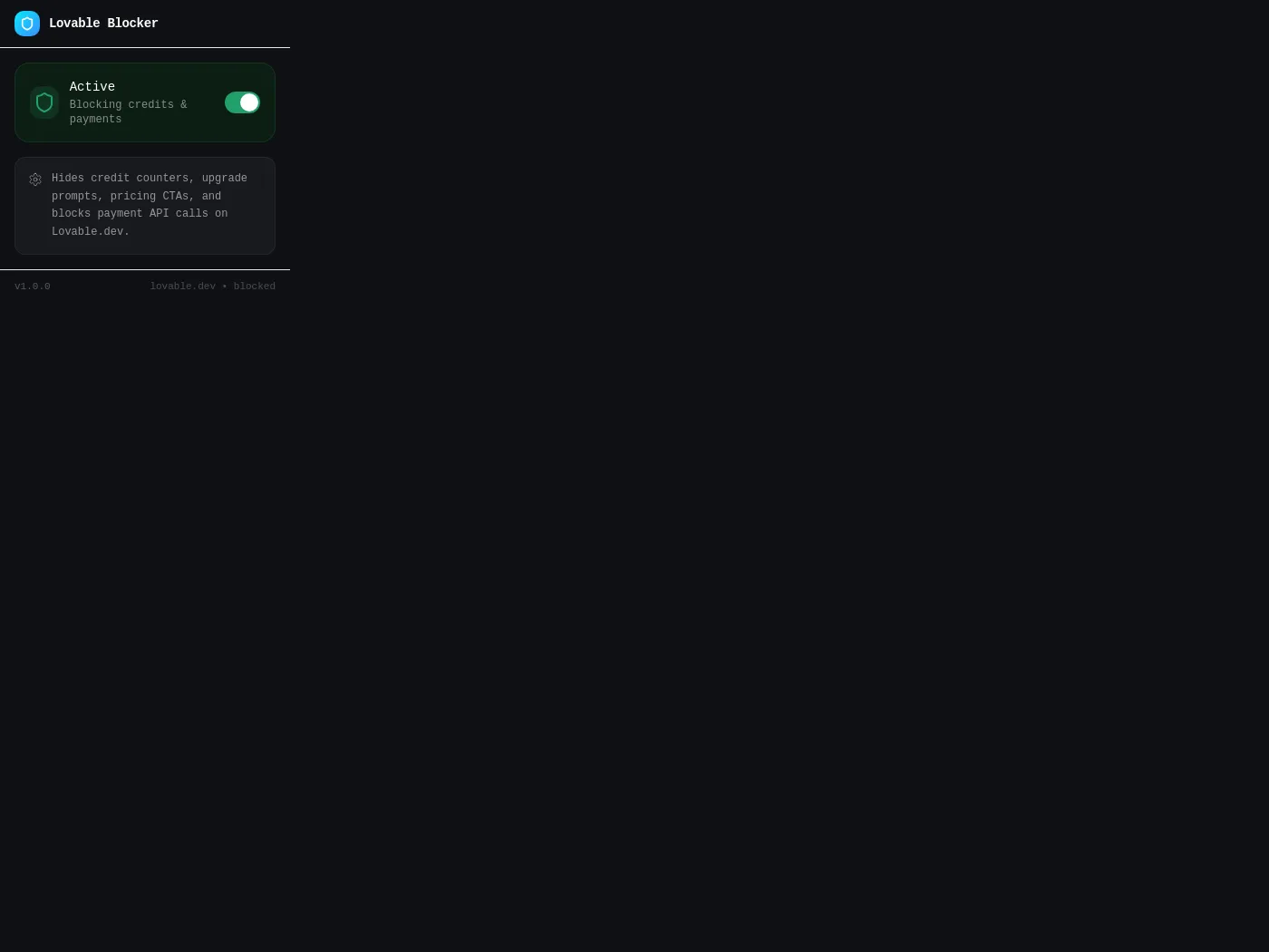 Lovable Blocker Extension