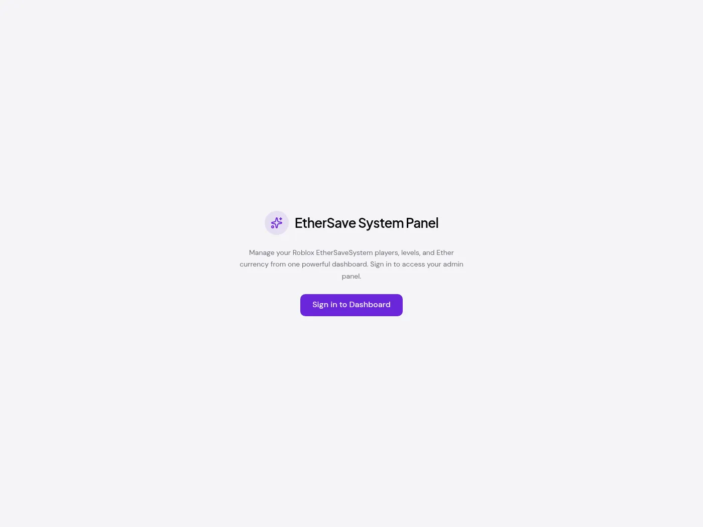 EtherSave System Panel