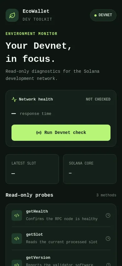 EcoWallet Dev App
