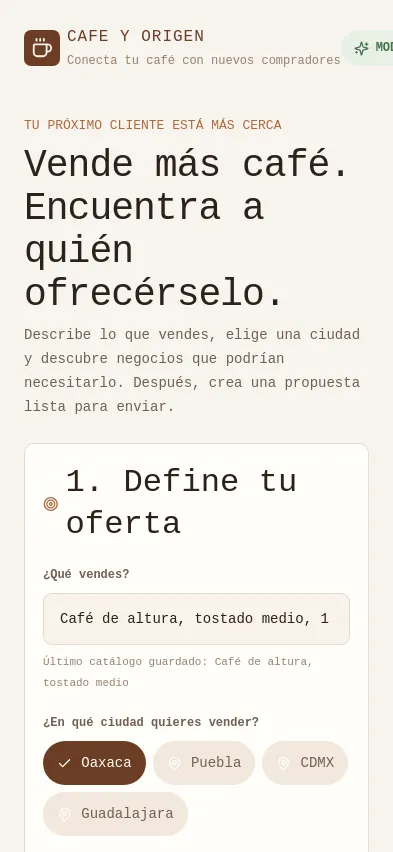 CAFE Y ORIGEN Connect
