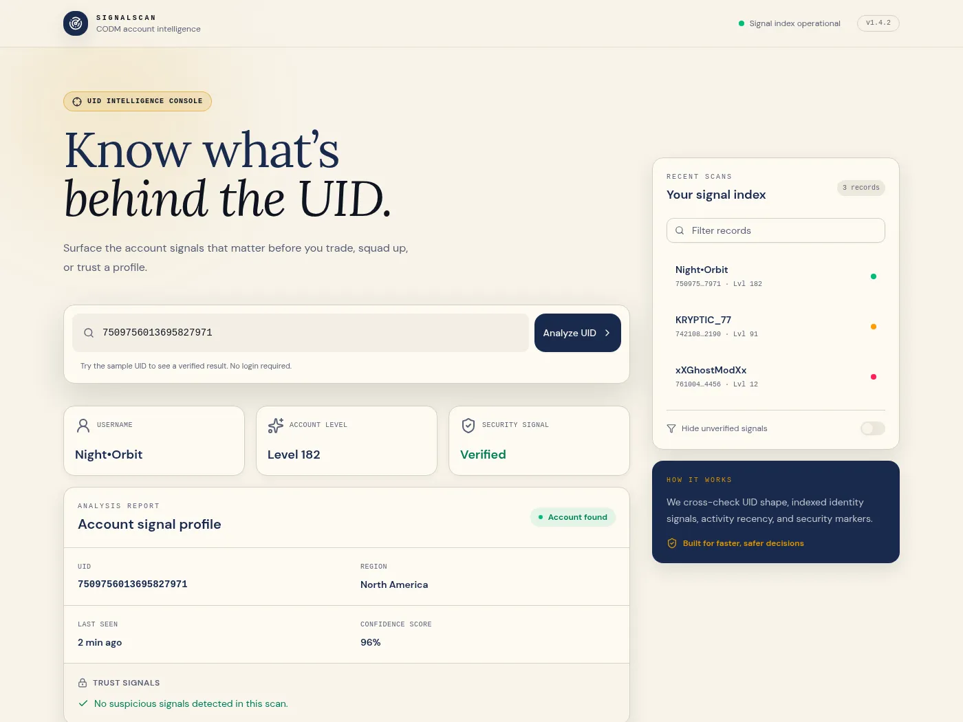 CODM Account Analyzer