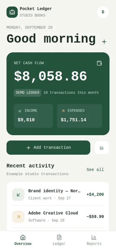 Pocket Ledger Pro