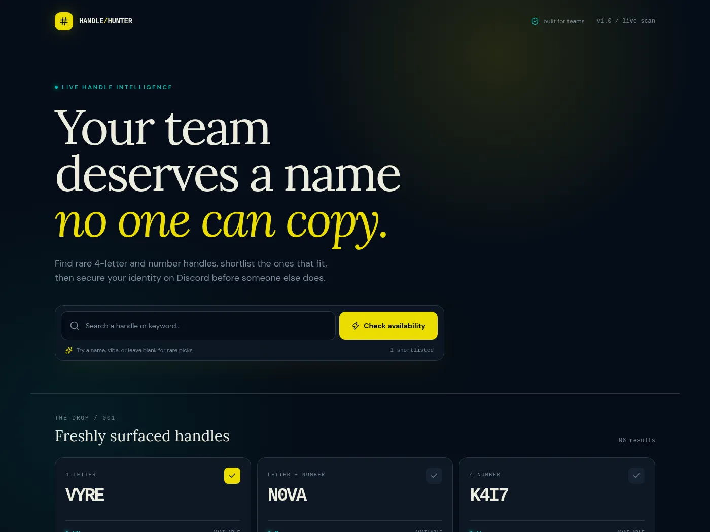 Discord Handle Hunter