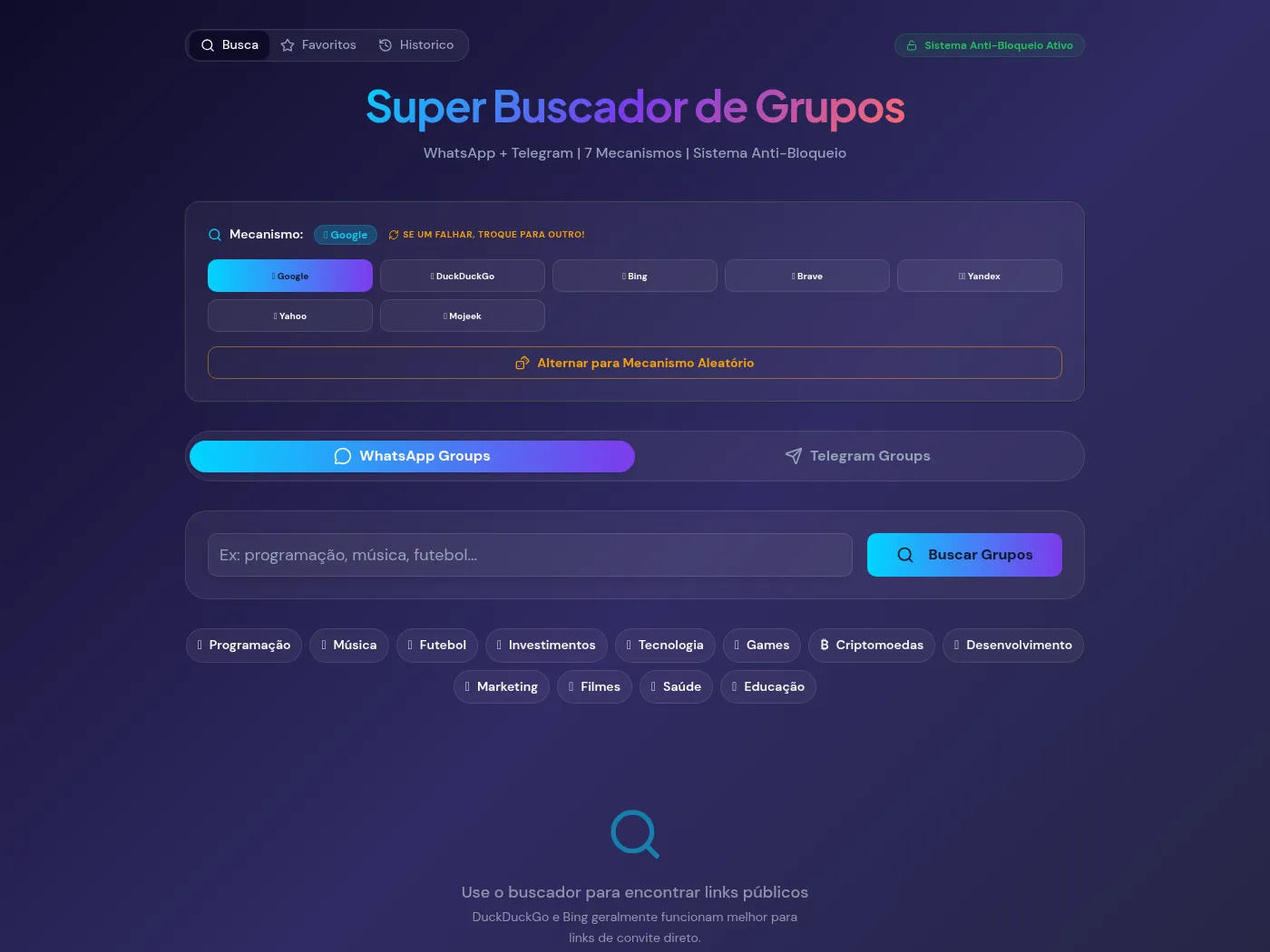 Super Grupo Finder